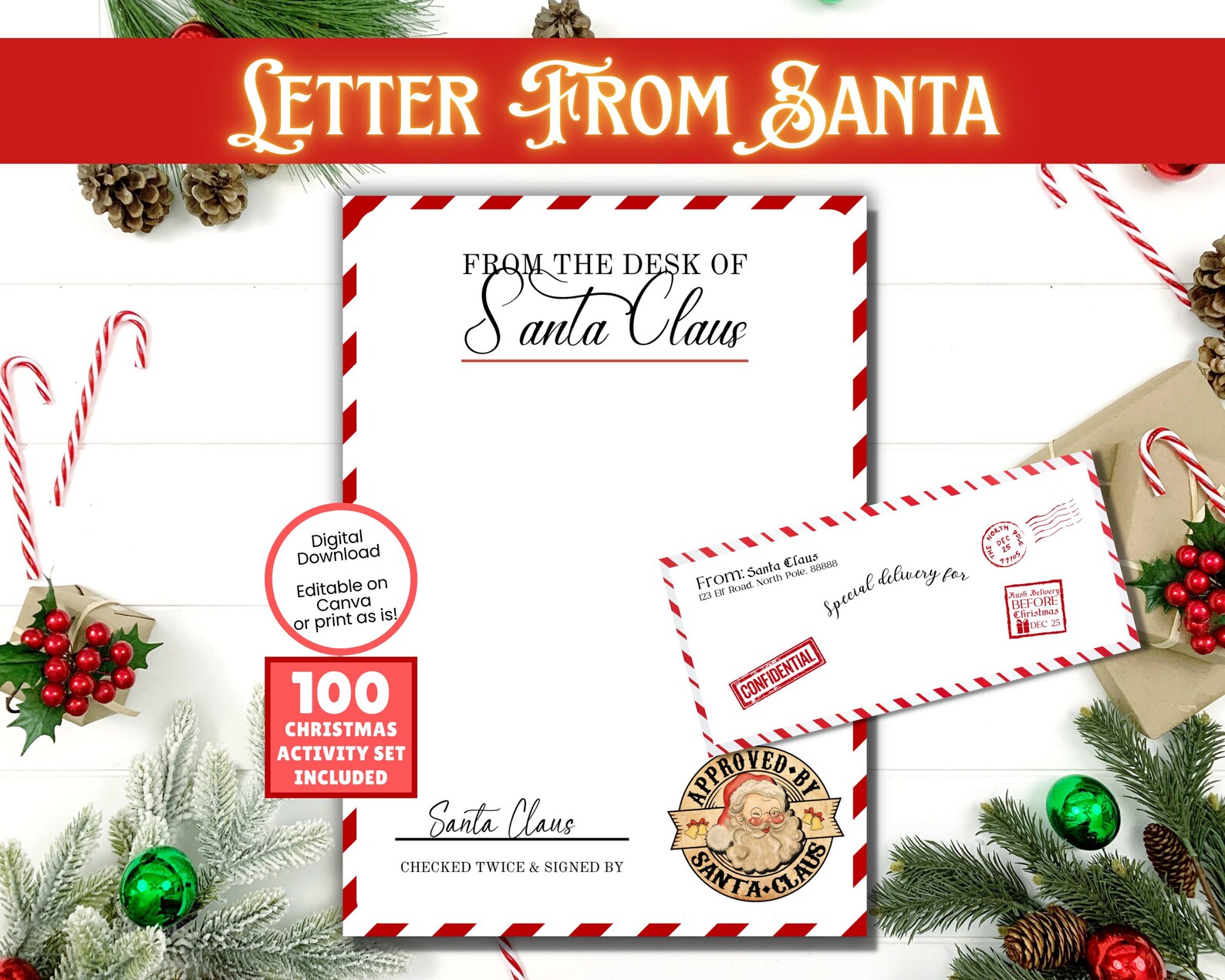 Letter From Santa, Printable Santa Stationary, Official Santa ...