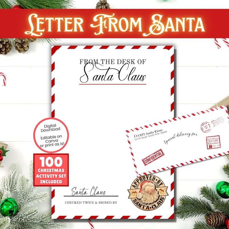 Santas Response Letter - Etsy UK