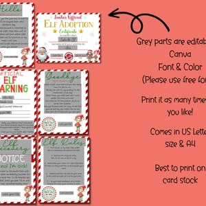 EDITABLE Elf Letters, Elf Welcome Letter, Elf Goodbye Letter, Elf Rules ...