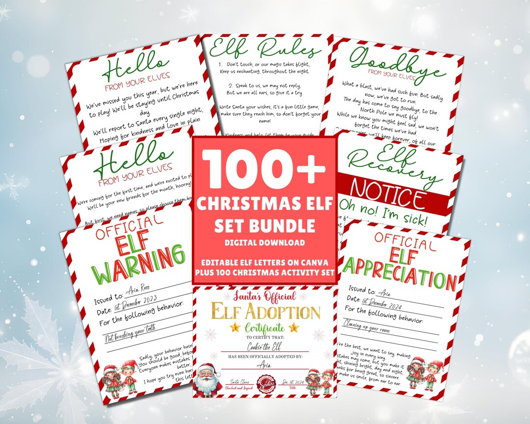 EDITABLE Elf Letters, Elf Welcome Letter, Elf Goodbye Letter, Elf Rules ...