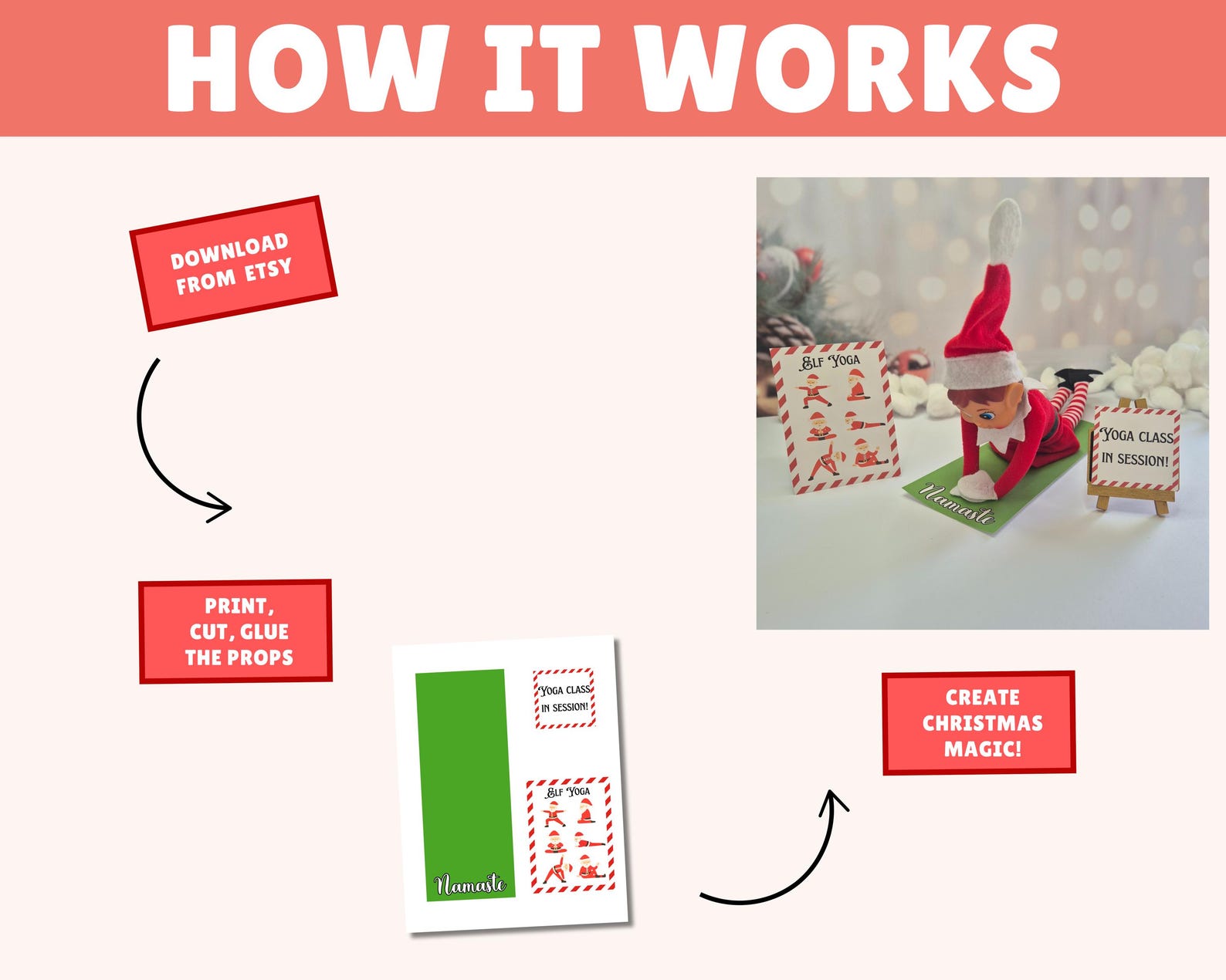 Elf Yoga Prop, Elf Prop Idea, Printable Elf Kit, Printable Elf Prop ...