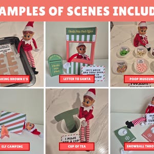 40 Scenes Easy Printable Elf Kit, 24 Days Elf Kit Printable, Printable ...