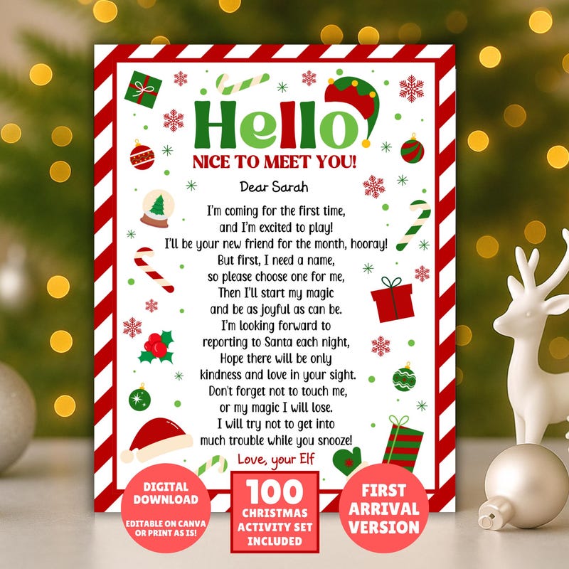 First Time Elf Arrival Letter - Etsy