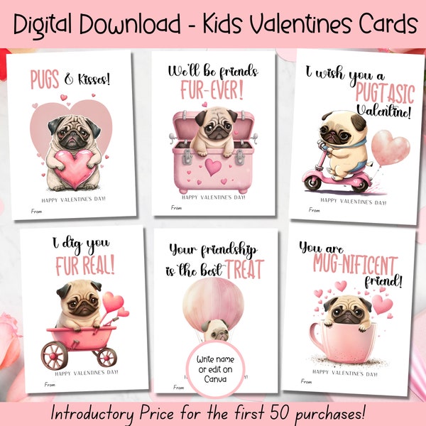Pug Valentine - Etsy