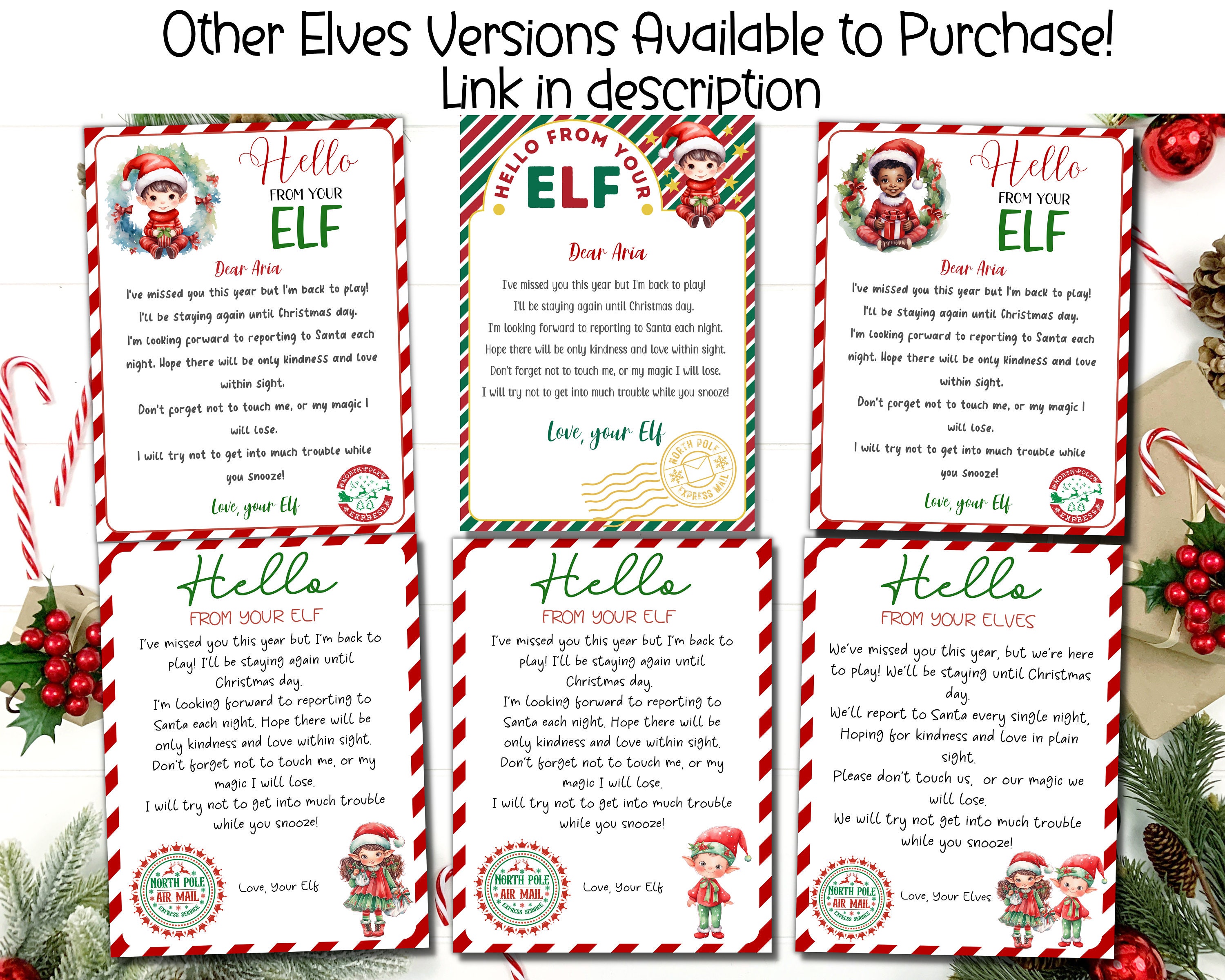 EDITABLE Elf Arrival Letter, First Time Elf Arrival Letter, Elf Welcome ...