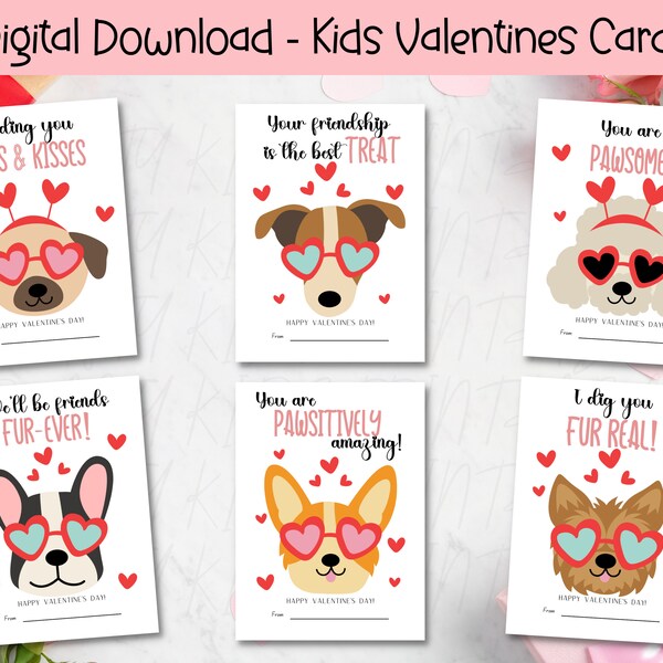 Dog Valentine Card - Etsy