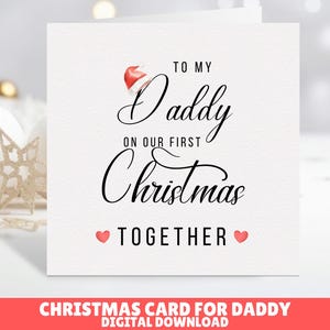 Printable Daddy Christmas Card, Dads First Christmas Card, Dad ...