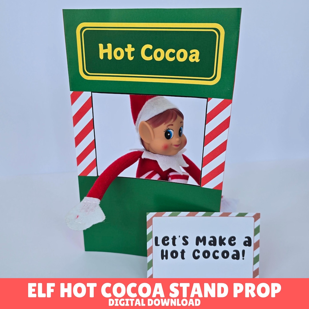 Elf Hot Cocoa Prop, Elf Prop Idea, Printable Elf Kit, Printable Elf Prop, Elf Printable, Elf ...