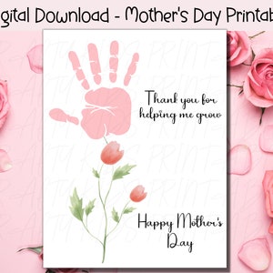 Mother's Day Printable, Mother's Day Handprint Art Mothers Day Gift ...