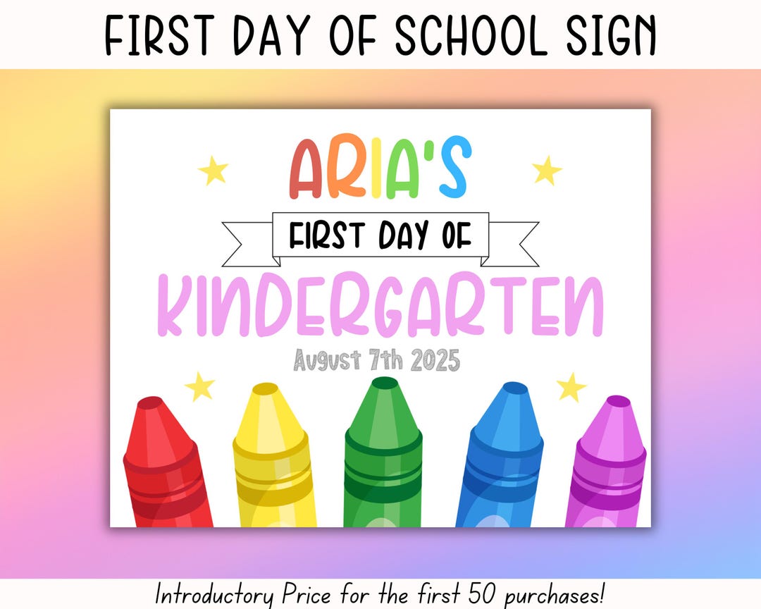 EDITABLE First Day of School Sign, Back to School Certificate, First ...