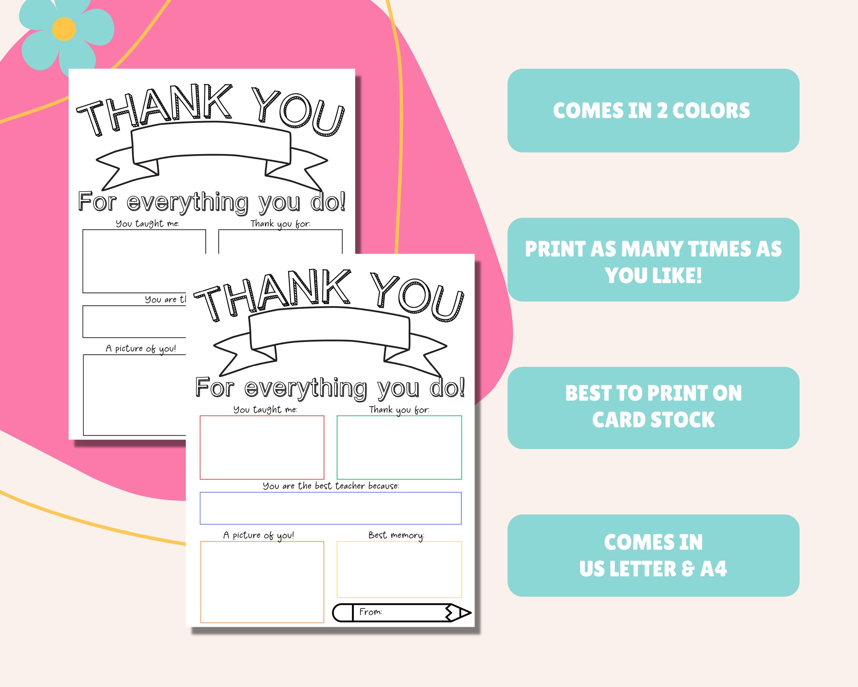 Teacher Appreciation Week Printable, Teacher Appreciation Gift, All ...