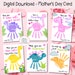 Mother's Day Printable, Dinosaur Handprint Art Bundle, Mothers Day Gift ...
