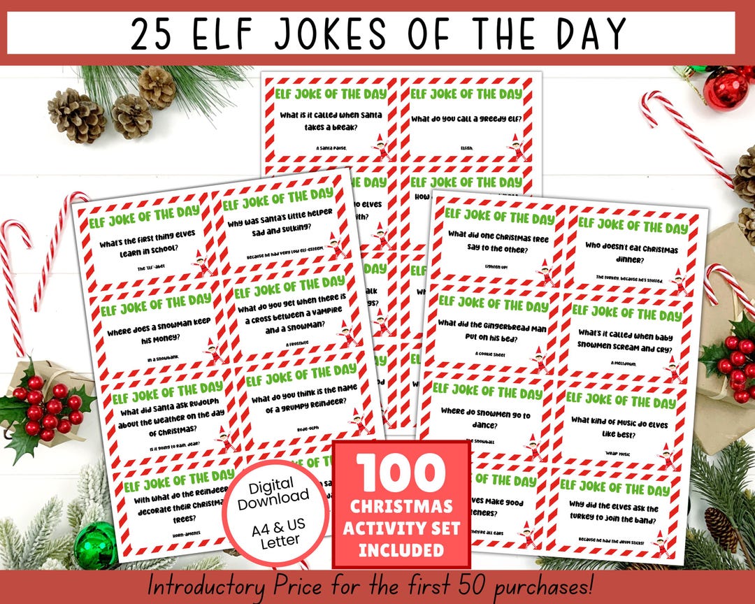 Elf Joke of the Day, Christmas Elf Jokes, Elf Arrival, Elf Props, Elf ...