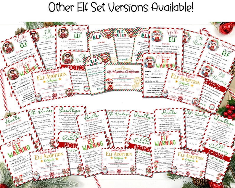 EDITABLE Elf Letters, Elf Welcome Letter, Elf Goodbye Letter, Elf Rules ...