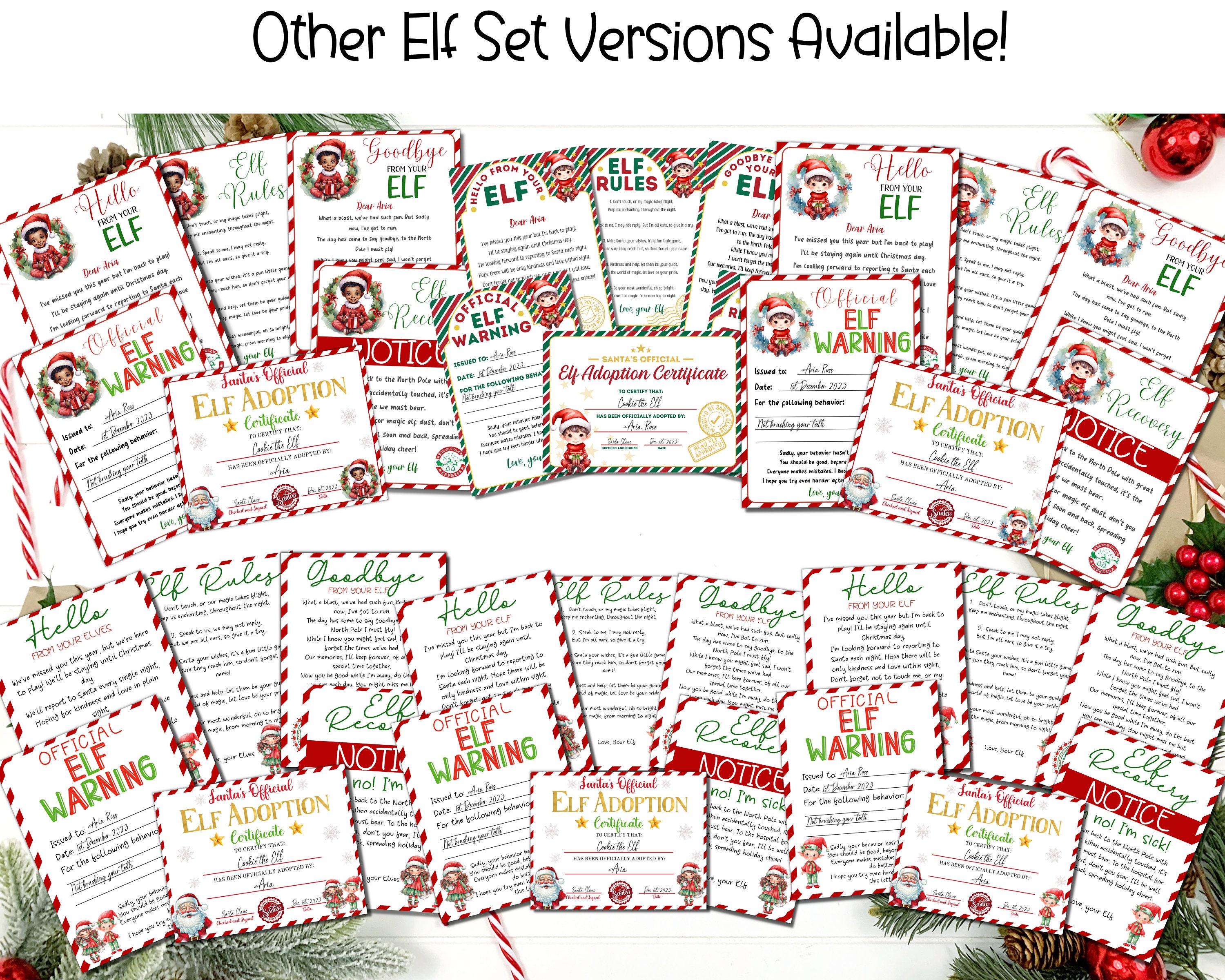 EDITABLE Elf Letters, Elf Welcome Letter, Elf Goodbye Letter, Elf Rules ...
