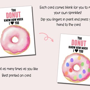 Mother's Day Printable, Donut Fingerprint Art, Mothers Day Gift, Mommy ...