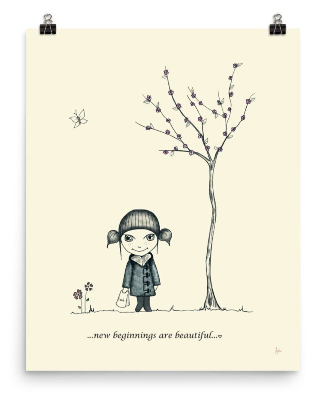 Poster - New Beginnings Are Beautiful - Etsy