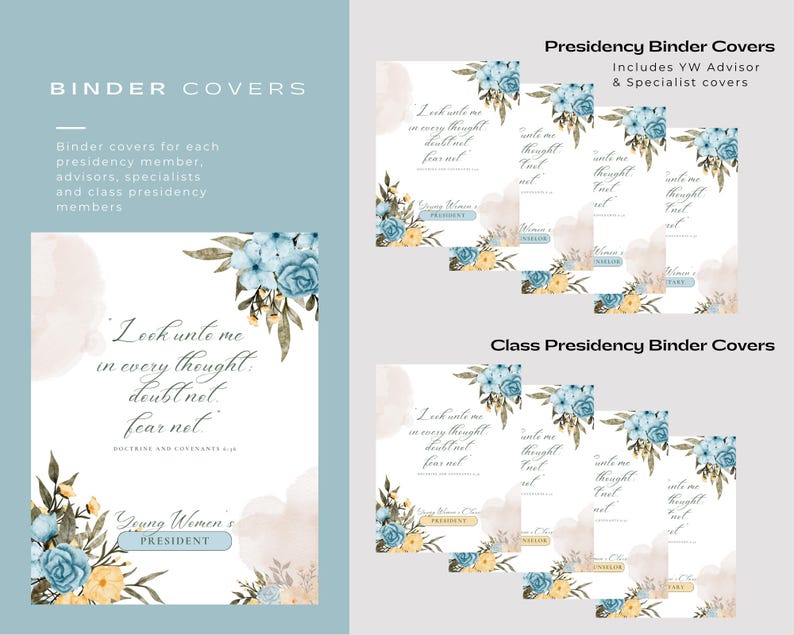 2025 LDS Young Women Planner | Printable Binder | D&C 6:36 | Look Unto ...