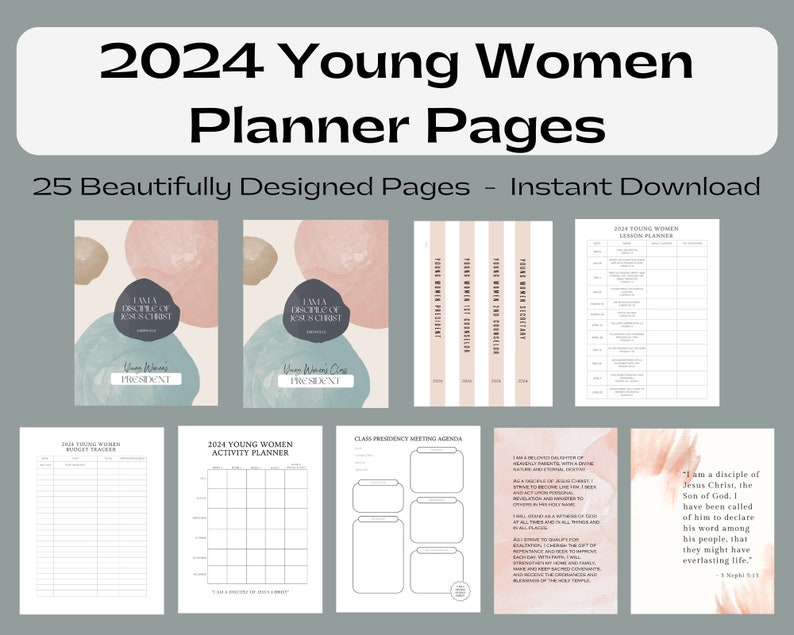 2024 LDS Young Women Planner Printable Binder 3 Nephi 5:13 I Am A ...