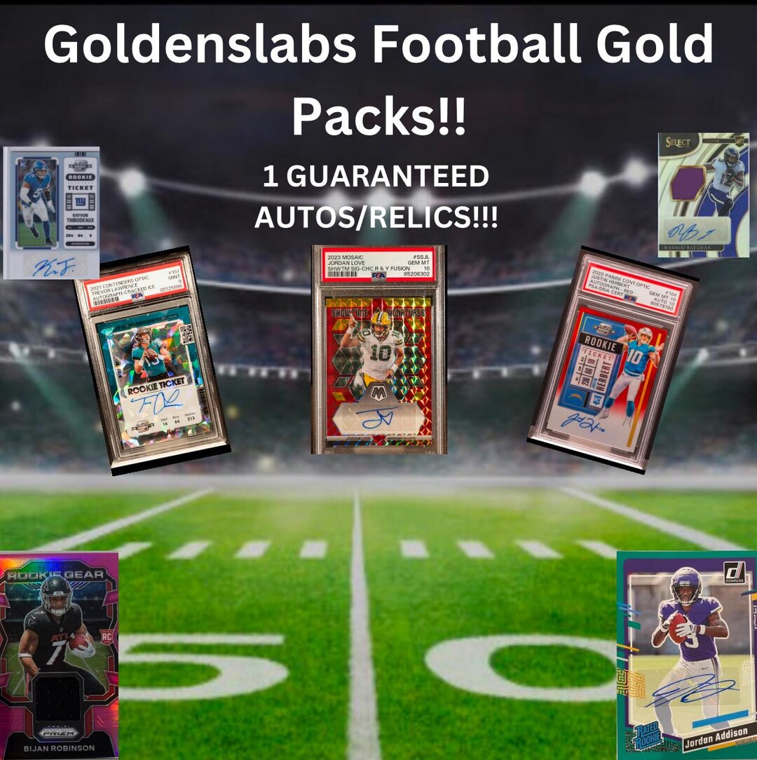 Goldenslabs Football Golden Packs - 1 GUARANTEED AUTO or Relic!! Great ...