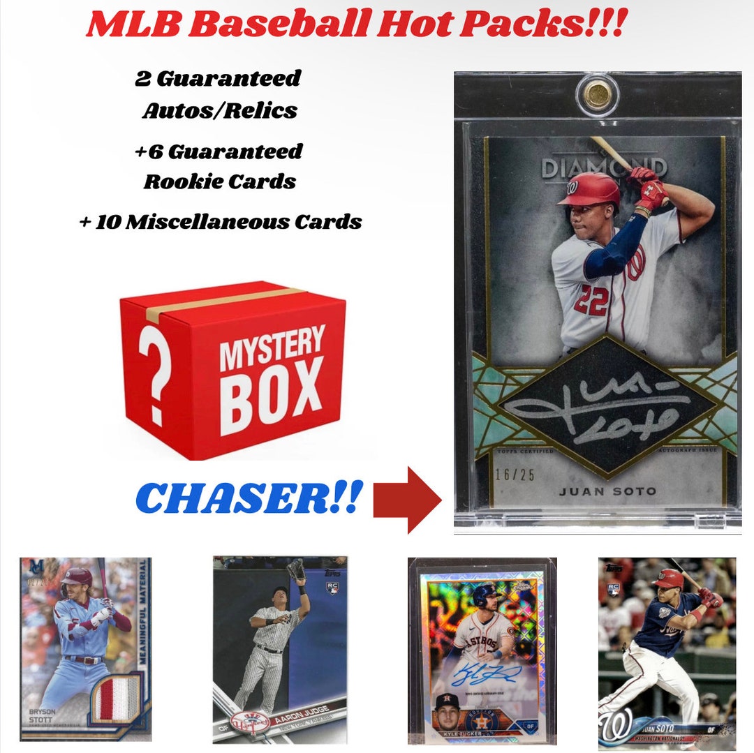 MLB Baseball Hot Pack 2 Guaranteed Autos/relics 6 Rookies 18 Cards ...