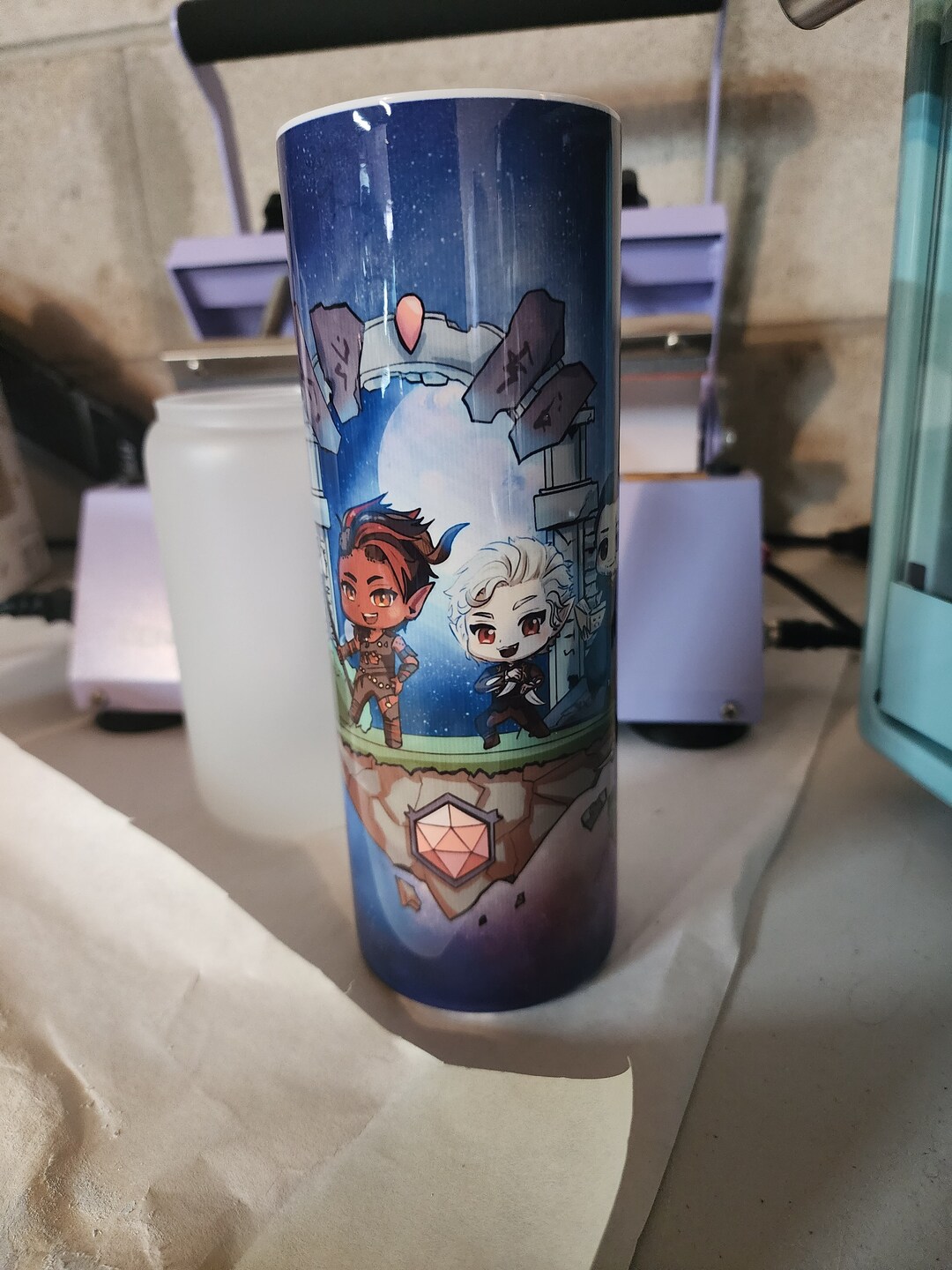 Baldur's Gate 3 Astral Chibi Steel Tumbler With Bluetooth Speaker ...