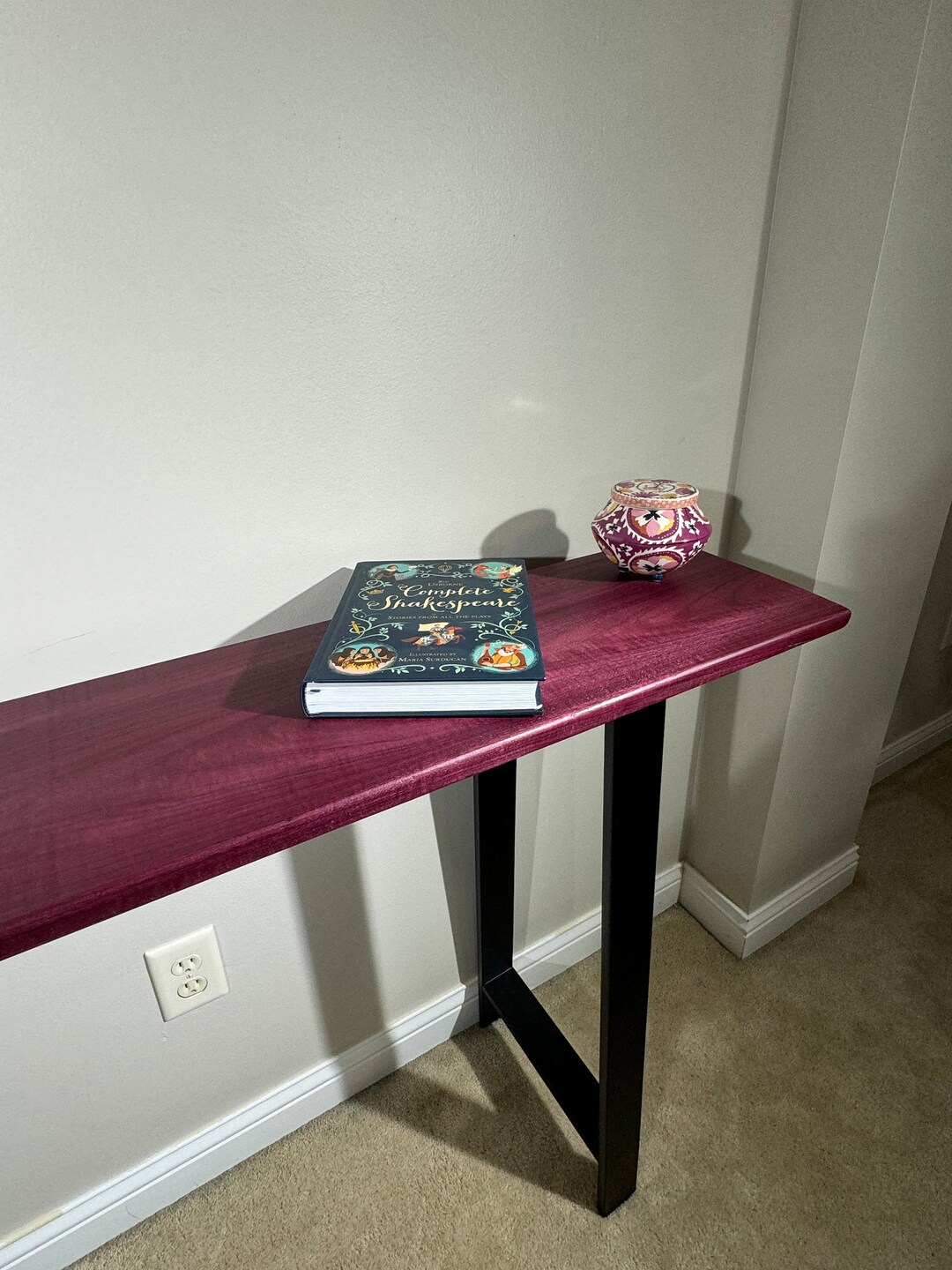 Handmade Purplehearconsole Entryway Hallway Bar Sofa Table With Metal ...
