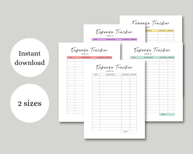 Printable Expense Tracker Log, Spending Tracker,budget Tracker,finance ...