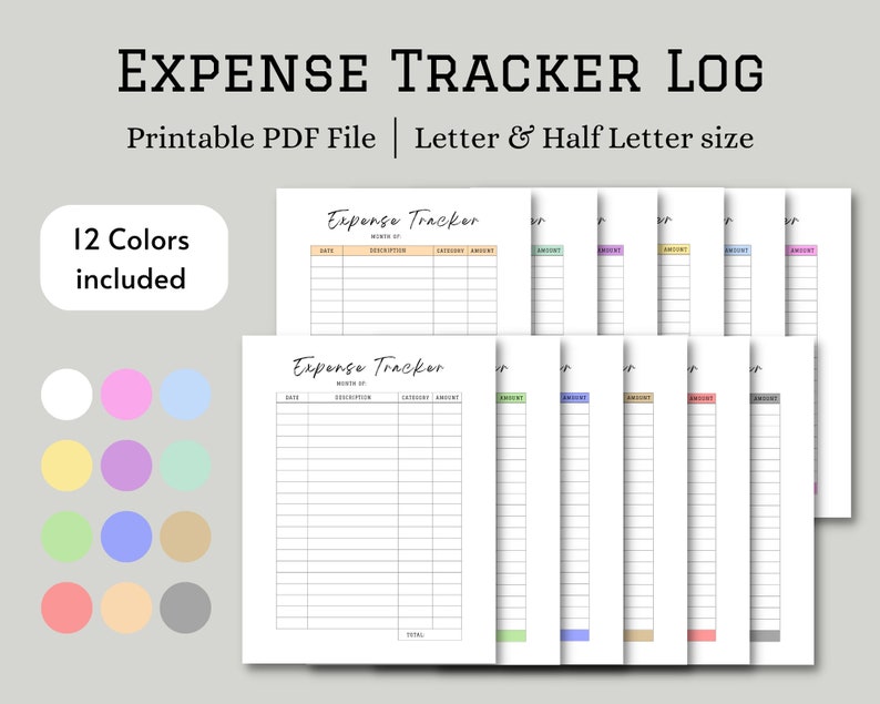 Printable Expense Tracker Log, Spending Tracker,budget Tracker,finance ...