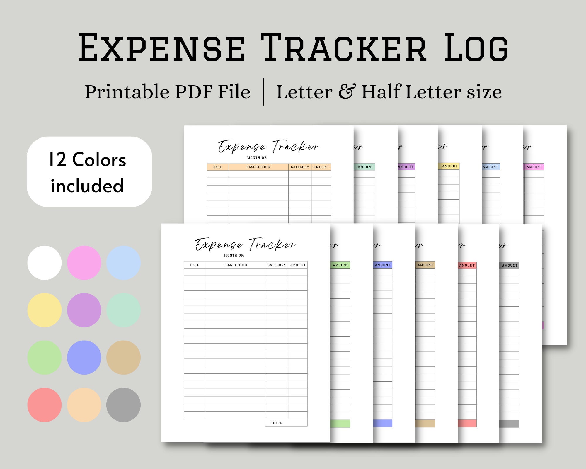 Printable Expense Tracker Log, Spending Tracker,budget Tracker,finance ...