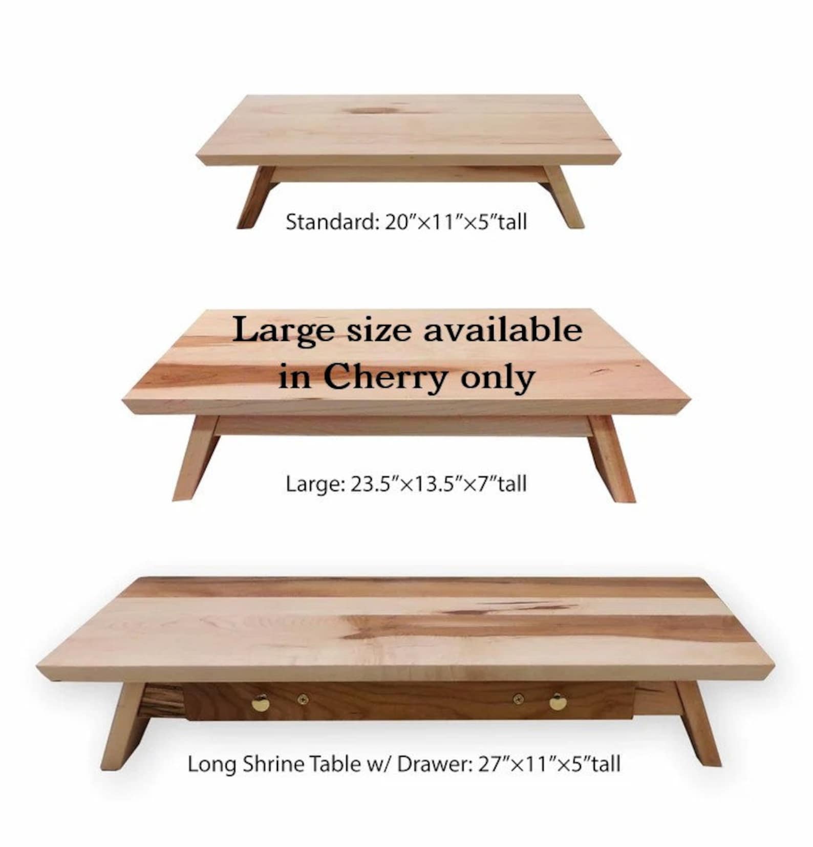 SHRINE TABLE Altars: Cherry. Puja-style Offering Table. Small Low Altar ...