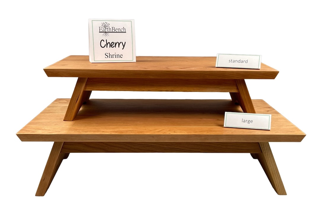 SHRINE TABLE Altars: Cherry. Puja-style Offering Table. Small Low Altar ...