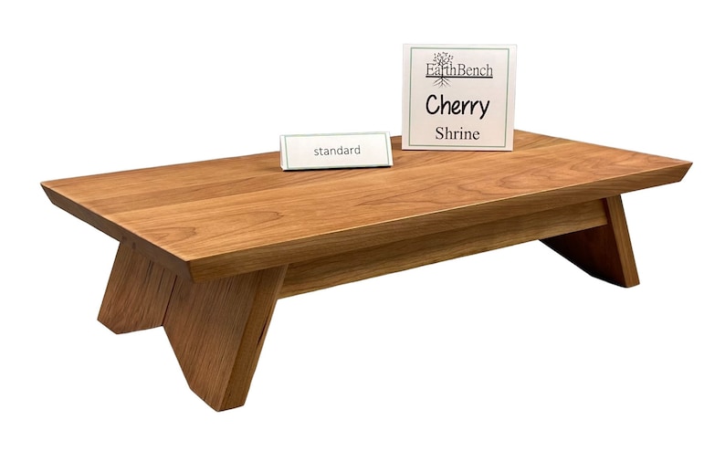 SHRINE TABLE Altars: Cherry. Puja-style Offering Table. Small Low Altar for Personal Meditation ...