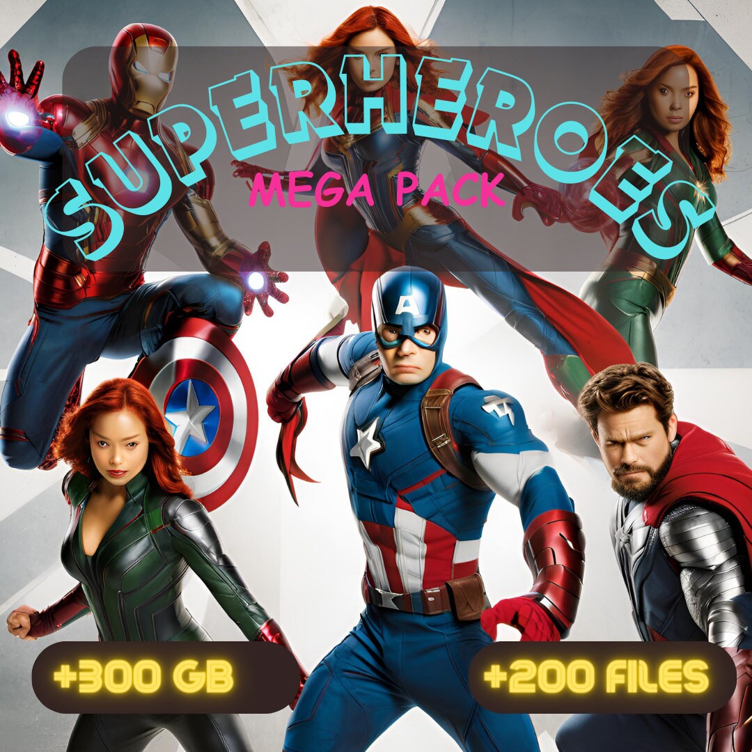Marvel Sperheroes Mega Pack - Etsy