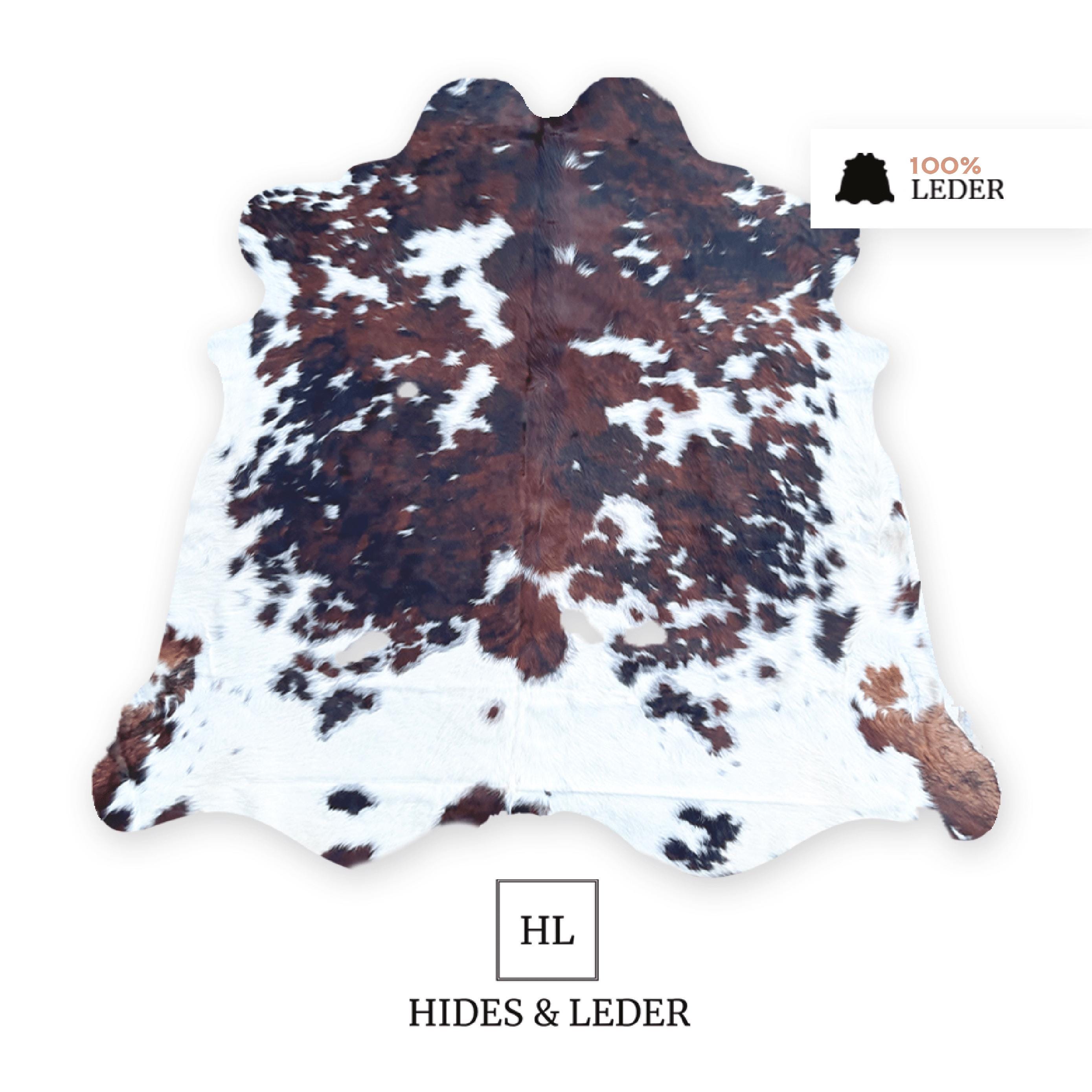 Extra Large Cowhide Rug Tricolor - White, Brown and Black - Etsy