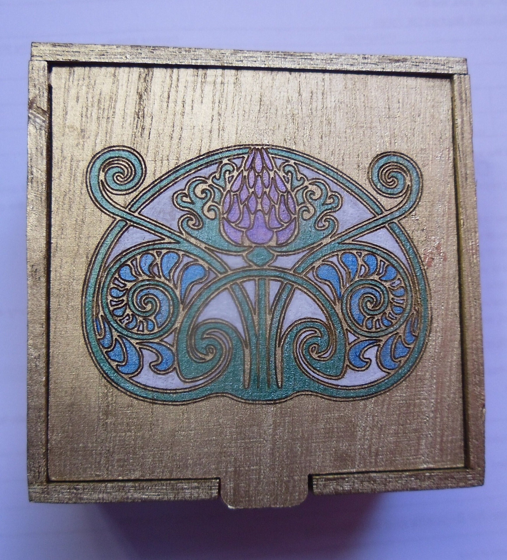 Art Nouveau Trinket Box - Etsy
