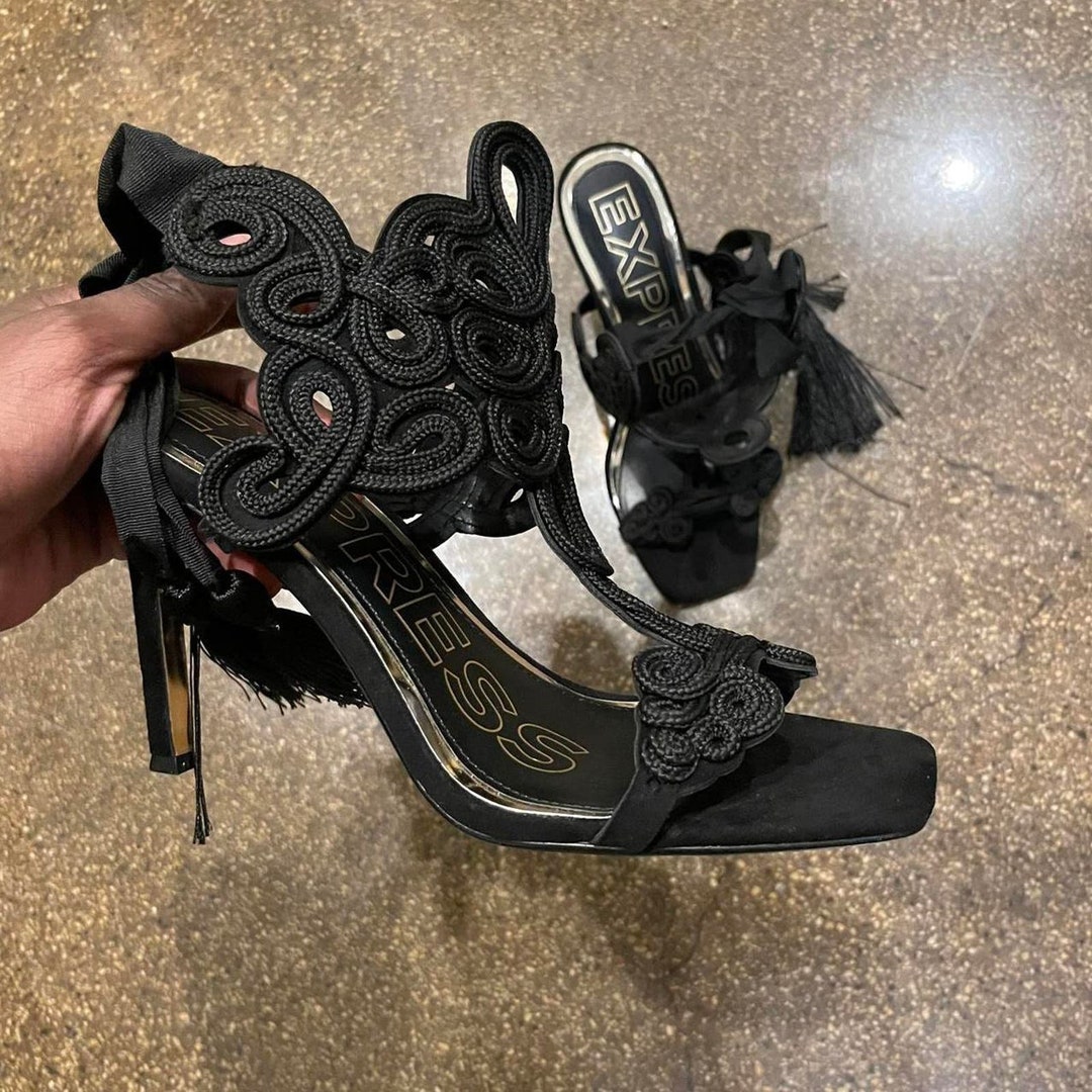 Black Express Express Heels Square - Etsy