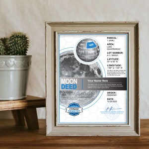 Moon 10 Acre Deed - Etsy