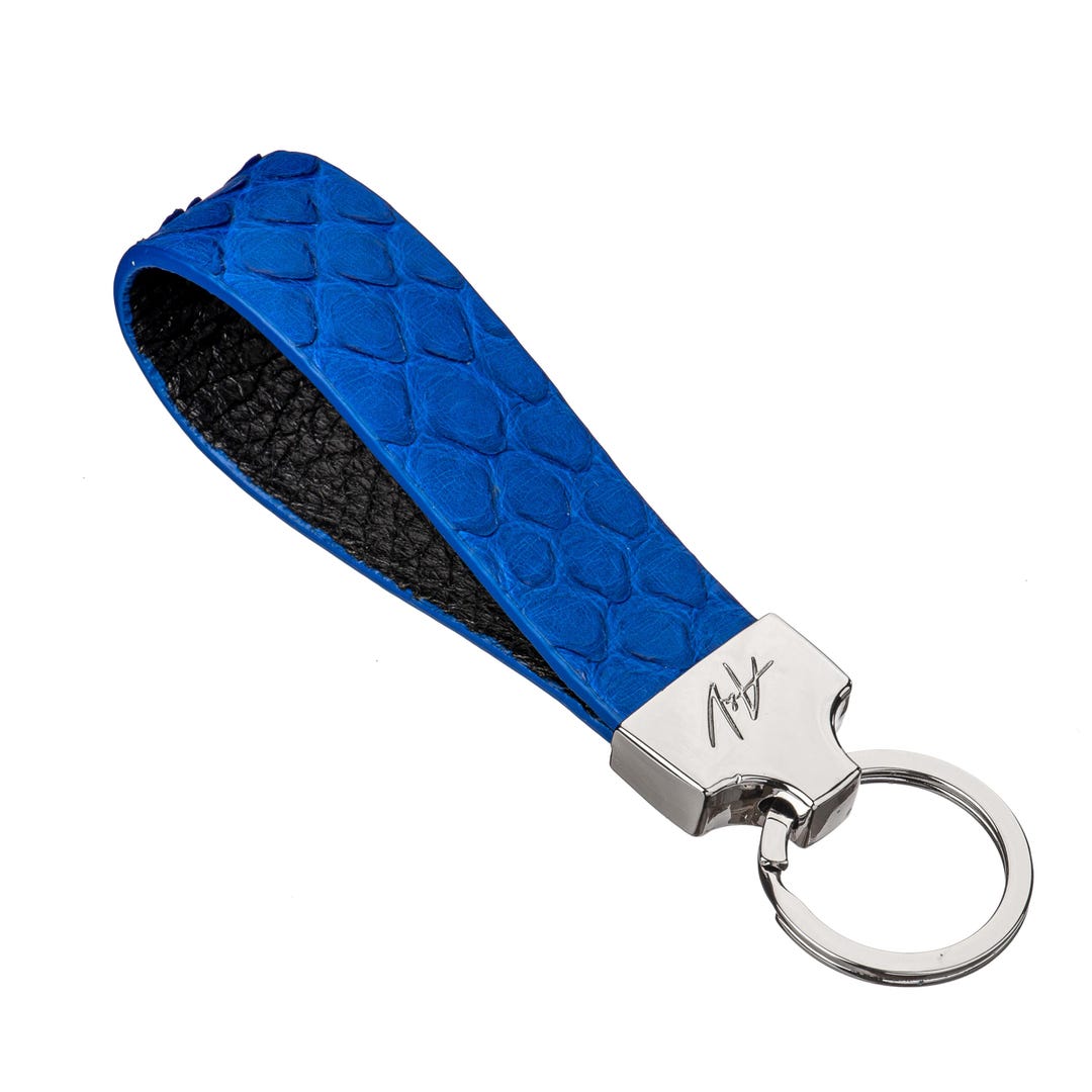Handmade Leather Key Fob, Premium Alligator Leather, "stone" Key Ring ...