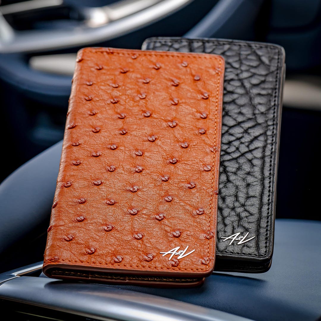 Luxury Ostrich Leather Long Wallet - Handmade Designer Wallet - Etsy