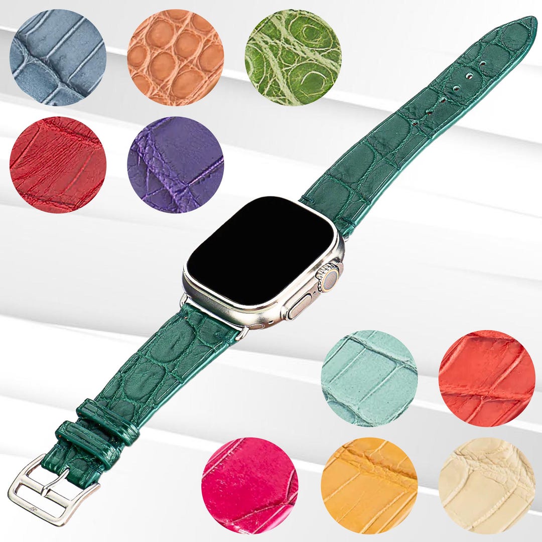 Handmade Apple Watch Straps From Alligator Leather , Alligator Apple ...