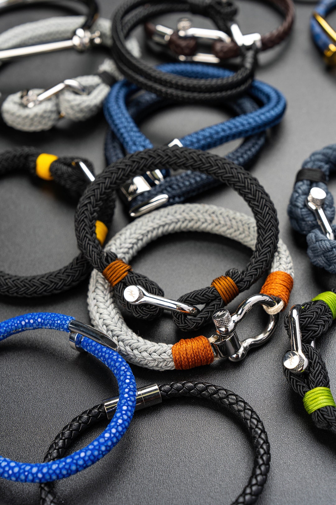 Nautical Rope Bracelet Men: Marine Style Sterling Silver Clasp - Etsy