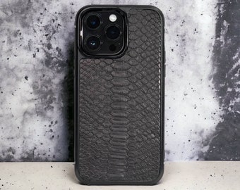 Black Python Leather Case 13 Pro Max Snakeskin Case iPhone 13 - Etsy