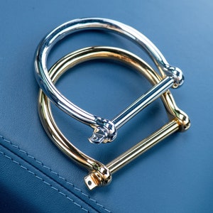 Shackle Cuff Bracelet: Stainless Steel Screw Bangle for Men - Etsy