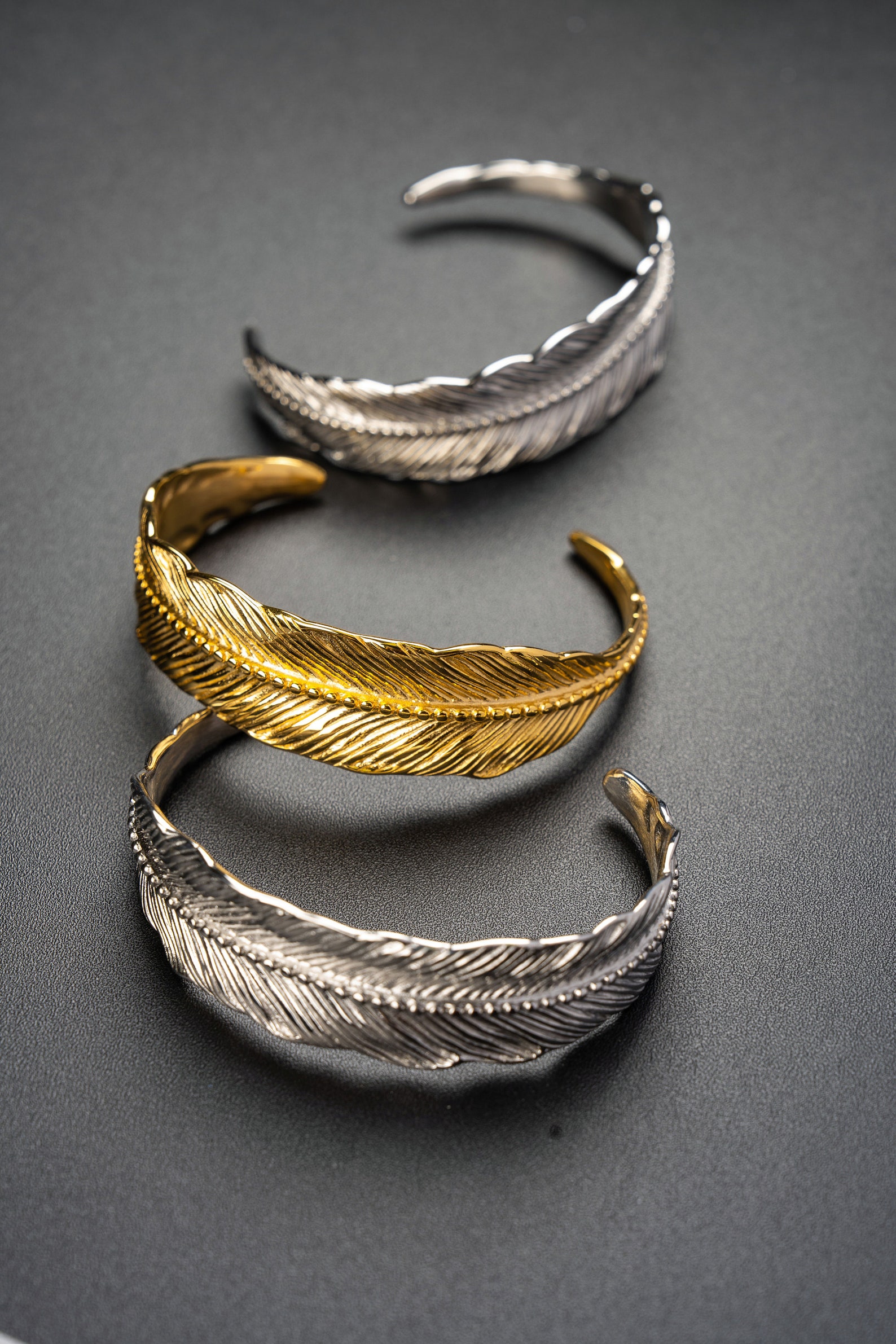 Silver Feather Cuff, Silver Cuff Bracelet, Cold Feather Cuff, Cuff ...