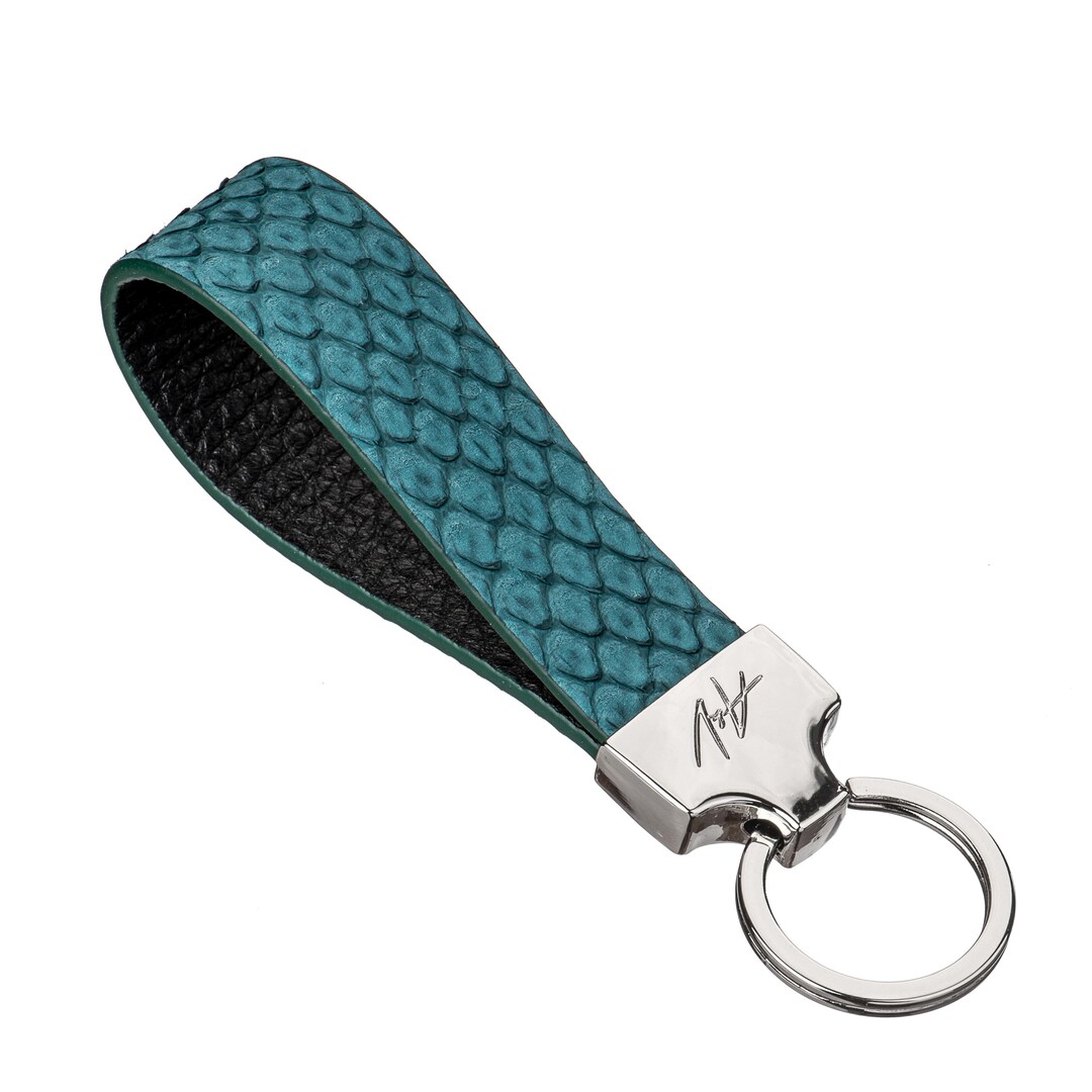 Luxury Python Leather Key Ring: Handmade Key Fob - Etsy
