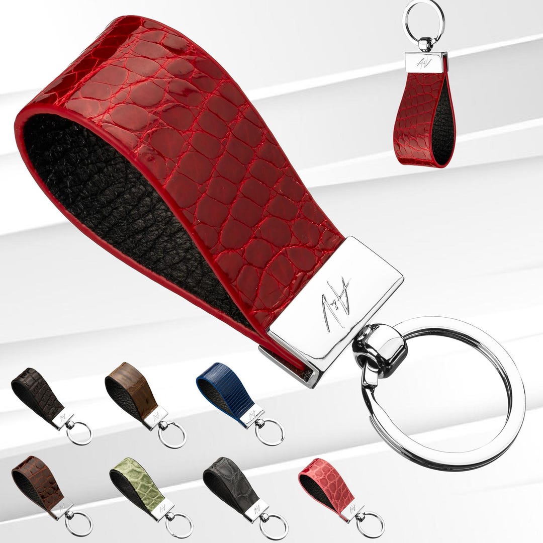 Handmade Alligator Leather Keychain: 'clamp S' Key Charm - Etsy