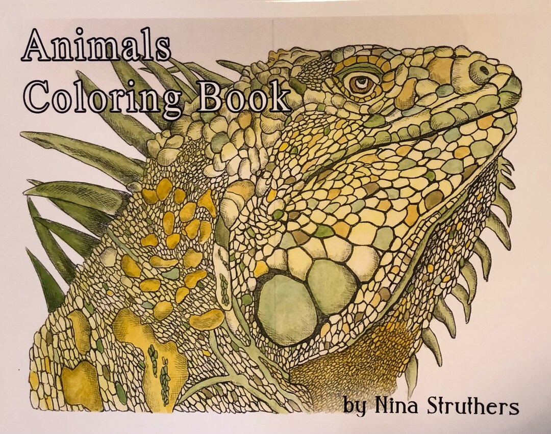 Animals Coloring Book Illustrated by Texas Artist Nina Struthers - Etsy
