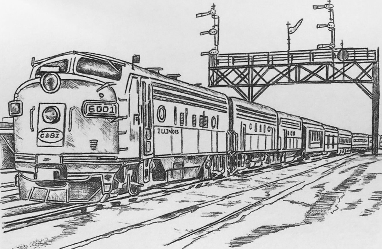 Railroad Coloring Book Illustrated by Texas Artist Nina Struthers - Etsy
