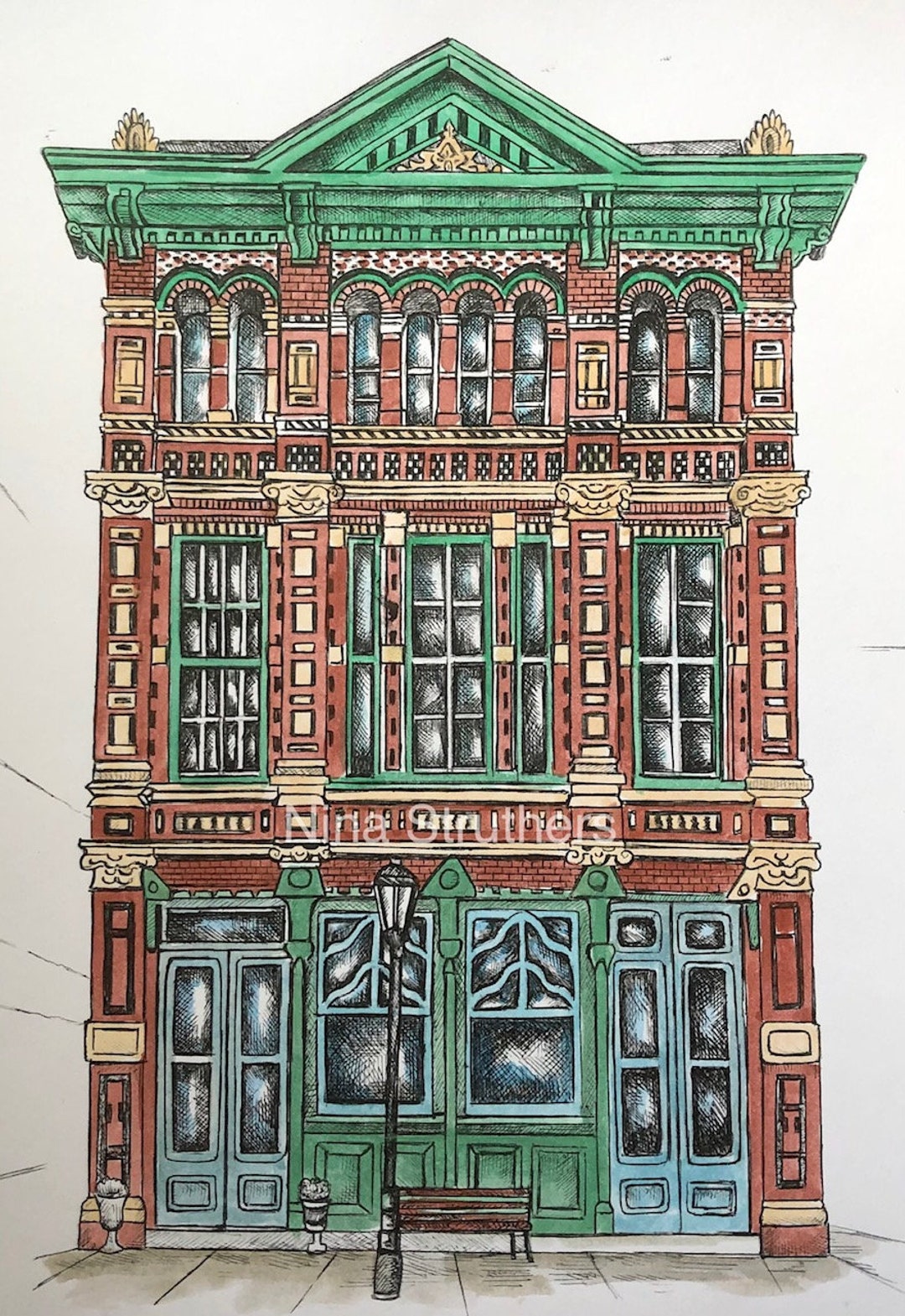 Trueheart Adriance Building, Galveston Texas - Etsy